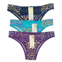 China High Quality Ladies Undergarments Underwear Printing Flower Lace Cotton Women's Panties Wholesale Custom OEM ODM Hipster Briefs for sale