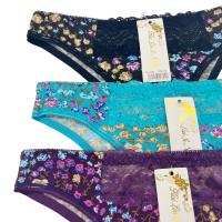 China High Quality Ladies Undergarments Underwear Printing Flower Lace Cotton Women's Panties Wholesale Custom OEM ODM Hipster Briefs for sale