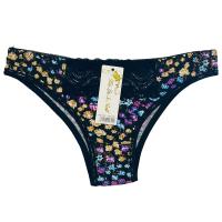 China High Quality Ladies Undergarments Underwear Printing Flower Lace Cotton Women's Panties Wholesale Custom OEM ODM Hipster Briefs for sale