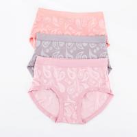 China Direct Sale Soft Breathable Panties Everyday Wear Stretchy Elastic Underwear Jacquard Design Women Girls Comfortable for sale