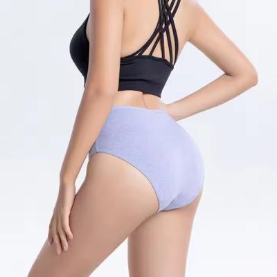 China Custom Printed Breathable 100% Cotton Women's Underwear Mid-Rise Panties Custom Logo for Women for sale