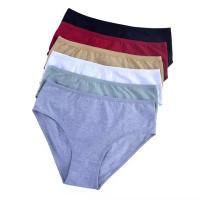 China Custom Printed Breathable 100% Cotton Women's Underwear Mid-Rise Panties Custom Logo for Women for sale
