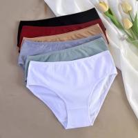 China Custom Printed Breathable 100% Cotton Women's Underwear Mid-Rise Panties Custom Logo for Women for sale