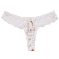 China New Arrival Women Thongs G-String Printing Flowers Thong Panties Women Wholesale Underwear Ladies for sale