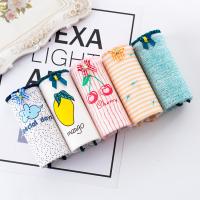 China Teenager Girls Printing Panties With Bows Chinese Sizes M-XL Cotton Wholesale Flower Printing Underpants for Teenagers for sale