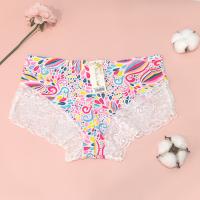 China Women New Arrival Printing Flowers Lace Lingerie Underpants Briefs Good Material 12PCS/Pack Contact Us to Custom Your Brand for sale