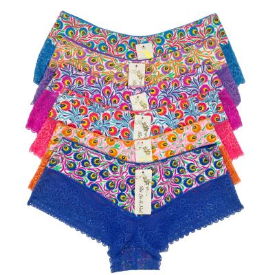 China Best Selling Wholesale Women's Sexy Lace Cotton/Polyester Printing Panties High Quality Fashionable Plus Women Underwear Panties for sale