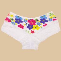 China 2025 Women Fashion Hipster Ready to Ship Item Wholesale Women Panty Knickers New Arrival Women Printing Flowers Panty for sale
