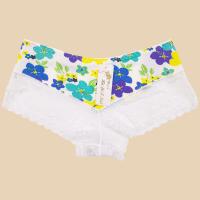 China 2025 Women Fashion Hipster Ready to Ship Item Wholesale Women Panty Knickers New Arrival Women Printing Flowers Panty for sale