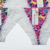 China Lingerie Women Panties Printing Breathable Lace Panties  Everyday Multi-color for Women for sale