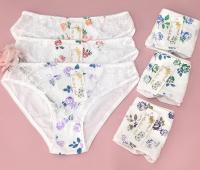 China 2025 Spring Design High Quality Good Material 12pcs/Pack Flowers Printing Lace Underpants for Women for sale