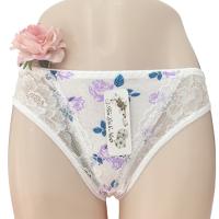 China 2025 Spring Design High Quality Good Material 12pcs/Pack Flowers Printing Lace Underpants for Women for sale