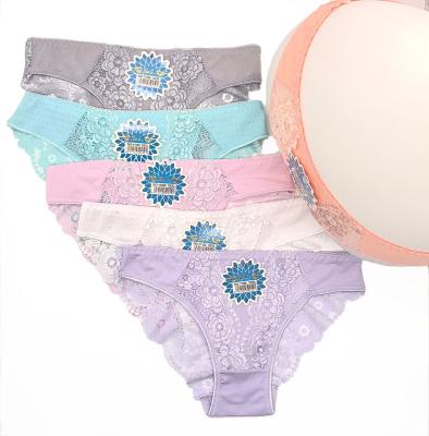 China New Arrival Lace Panties Women 35% Cotton Briefs Underwear Women Multi-Colors High Quality Wholesale Lingerie for Women for sale