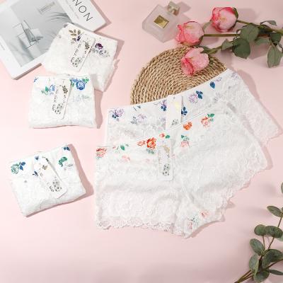 China 2025 Lace Women Boxer Briefs Fashion Design High Quality Kai Lai Si Niao Women Lace Panties for sale