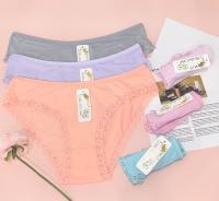 China 12PCS/PACK Plus Size Solid Color Wholesale Ladies Underwear 6 Colors Comfortable Lingerie for Women for sale