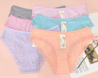 China 12PCS/PACK Plus Size Solid Color Wholesale Ladies Underwear 6 Colors Comfortable Lingerie for Women for sale