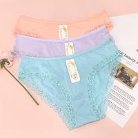 China 12PCS/PACK Plus Size Solid Color Wholesale Ladies Underwear 6 Colors Comfortable Lingerie for Women for sale