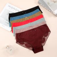 China Women's Lace Cotton Under Panties   for Women 95% Combed Cotton Provide Custom Wholesale Adult Female Lady Girl Underwear for sale
