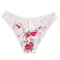 China Popular Design Women's Underwear Lace Briefs Flower Printing Wholesale Panty New Pant for Woman for sale