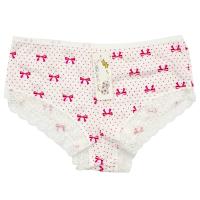 China Wholesale Lace Women Panty 35% Cotton Printing Bows Underwear Women for sale