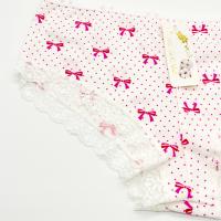 China Wholesale Lace Women Panty 35% Cotton Printing Bows Underwear Women for sale