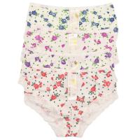China New Design Lace Women Panties Wholesale Cheap Price Brief 35% Cotton Ladies Underwear for sale