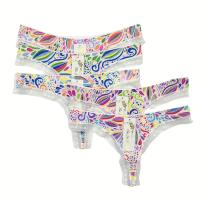 China Manufacturer Customized Sexy Lace Thong Underwear for Africans Knitted Hot Women's Sexy Ladies Thong Undergarments for sale