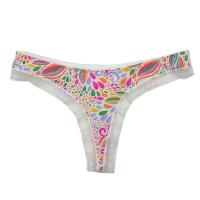 China Manufacturer Customized Sexy Lace Thong Underwear for Africans Knitted Hot Women's Sexy Ladies Thong Undergarments for sale