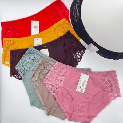 China Fashion Soft Cotton Panty Comfort Underpants Lace Briefs Low-rise Panty Intimates for Women Solid for Ventilation Sexy Panties for sale