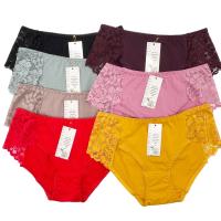 China Fashion Soft Cotton Panty Comfort Underpants Lace Briefs Low-rise Panty Intimates for Women Solid for Ventilation Sexy Panties for sale