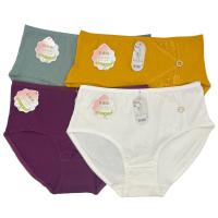 China High Quality Women's Panties Mid-Rise Combed Cotton Lace Everyday Wear Solid Color Underpants for Women Female for sale