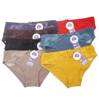 China Women Underwear Panties Lace Combed Cotton 95% Breathable Comfort Fashionable New Trends Wholesale Price for sale