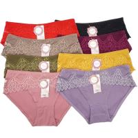 China 2024 Hot Selling Female Girl Women's Lace Panties 95% Combed Cotton New Trends Wholesale Underwear for Women for sale