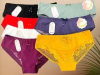 China High Quality Pure Cotton Ladies Brief With Lace New Design Hot Selling Cotton Panty Brief for Women for sale