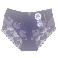 China Fashionable Plus-size Women's Panties Middle-waisted Sexy Lace 95% Cotton Jacquard Fabric Comfortable Lovely Lace Underwear for sale