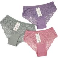 China High Quality Women's Cotton Lace Panties Breathable 95% Cotton Wholesale Multi-Colors for Ladies Women UnderwearAdults for sale