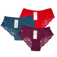 China High Quality Women's Cotton Lace Panties Breathable 95% Cotton Wholesale Multi-Colors for Ladies Women UnderwearAdults for sale