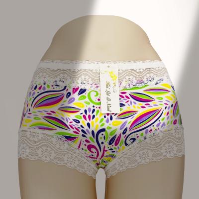 China New Arrival Women's Lace Cotton Boyshort Underwear Fashionable OEM ODM Sexy Panties for Women Female Wholesale for sale