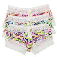 China New Arrival Women's Lace Cotton Boyshort Underwear Fashionable OEM ODM Sexy Panties for Women Female Wholesale for sale