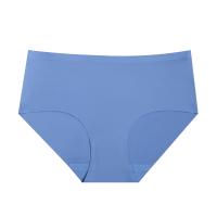 China Ice Silk Touch Women Slip Wholesale Middle Waist Seamless Underwear Ladies Solid Seamless Panties Summer Spring for sale