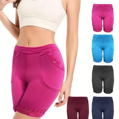 China Hot Selling Women's 7 Color Fashionable Cotton Boyshorts Long Boxer Lace Underpants High Quality Women Long Boxer for sale