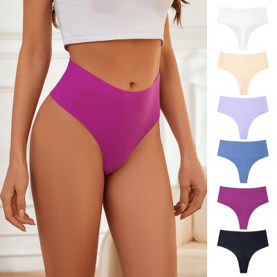 China High Waist Bikini Thong Seamless Panties Wholesale Price Solid Color Hot Selling Explosive Seamless Bikini Women for sale