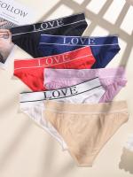 China Women Underwear Panties Letters Simple and Soft Waist Fashion Daily comfort Ladies Wholesale Briefs for sale