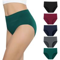 China US Plus-Size Women's High Waist Cotton Briefs Custom OEM ODM  Soft Breathable Stretch Panties Bikini Type Underwear for sale
