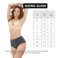 China US Plus-Size Women's High Waist Cotton Briefs Custom OEM ODM  Soft Breathable Stretch Panties Bikini Type Underwear for sale
