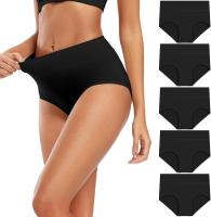 China US Plus-Size Women's High Waist Cotton Briefs Custom OEM ODM  Soft Breathable Stretch Panties Bikini Type Underwear for sale