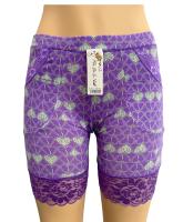 China Women's Mid Waist Sporty Style Breathable Cotton Shorts Factory Wholesale Floral Printed Boyshorts Panties Traceless Tight Fit for sale