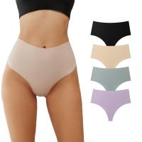 China Bikini Thong Ice Silk Breathable Quick Dry Cotton Crotch High Quality  Seamless Thong Wholesale High Waisted Thongs for Women for sale