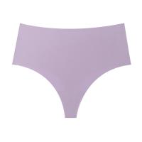 China Bikini Thong Ice Silk Breathable Quick Dry Cotton Crotch High Quality  Seamless Thong Wholesale High Waisted Thongs for Women for sale