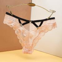 China Women Lace Mesh Polka-dot Thong Female Transparent Hollow Low Waist Cotton Crotch Triangle T Pants Sexy Panties For Women for sale